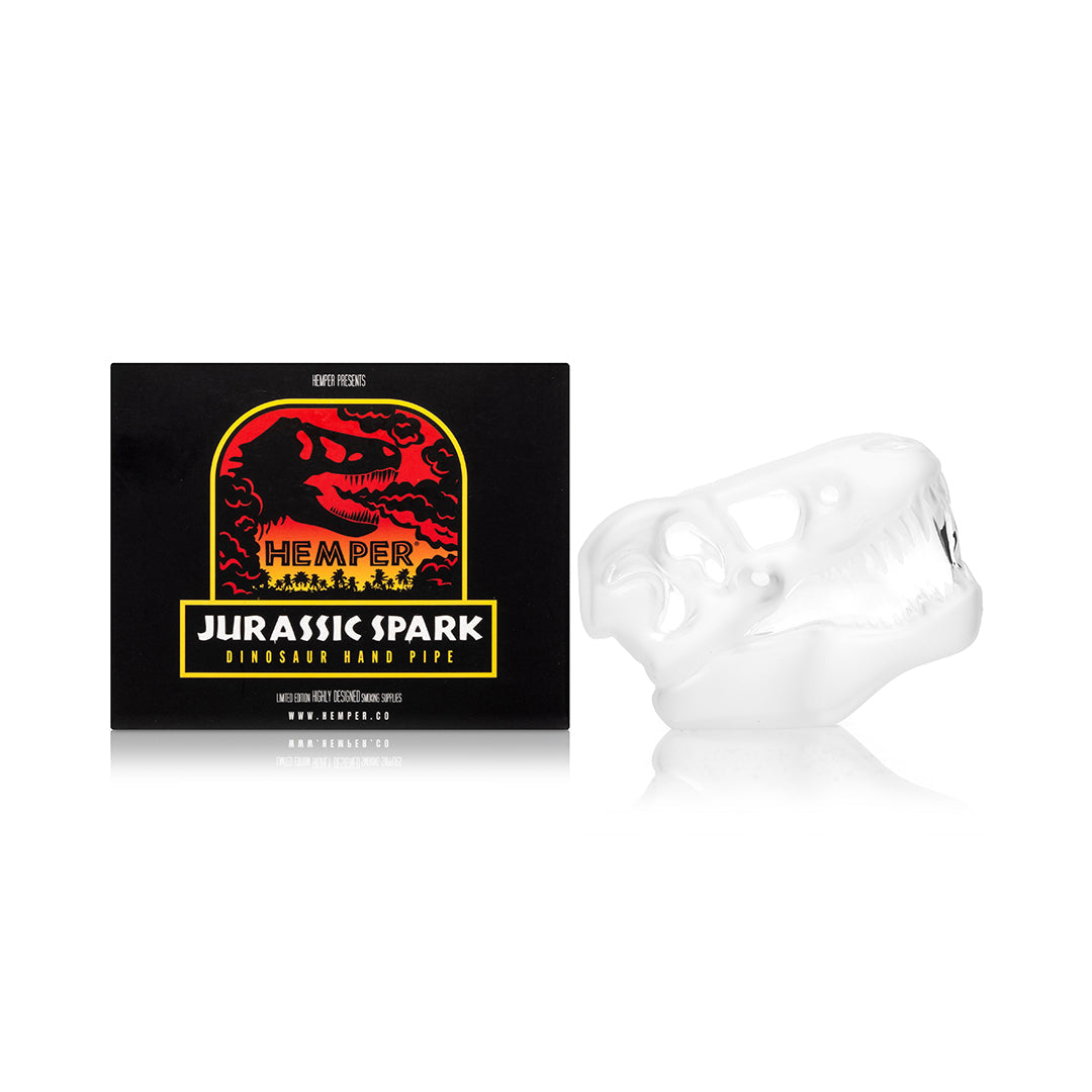 Jurassic Spark Skull Hand Pipe — Hara Brands