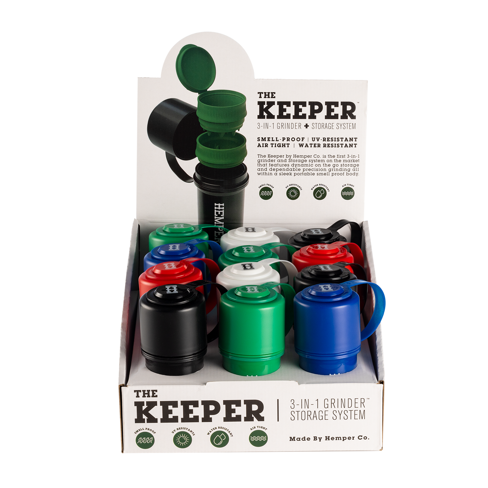 Hemper - The Keeper 3-in-1 Grinder + Storage Container Standard Color — Hara Brands